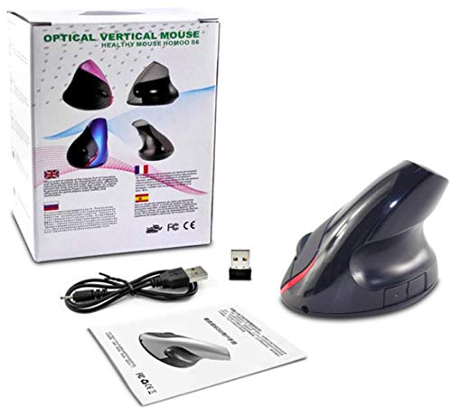 2.4G Wireless Ergonomic Vertical Mouse 800/1200 / 1600DPI, 5 Buttons (Purple)