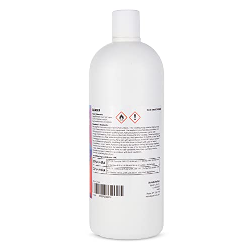 Isopropyl Alcohol 99% (IPA) Made in USA - USP-NF Grade - 99 Percent Concentrated Rubbing Alcohol (1 Liter)