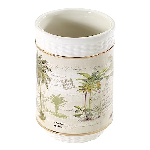 Avanti Linens - Tumbler, Multipurpose Organizer, Tropical Inspired Bathroom Accessories (Colony Palm Collection)