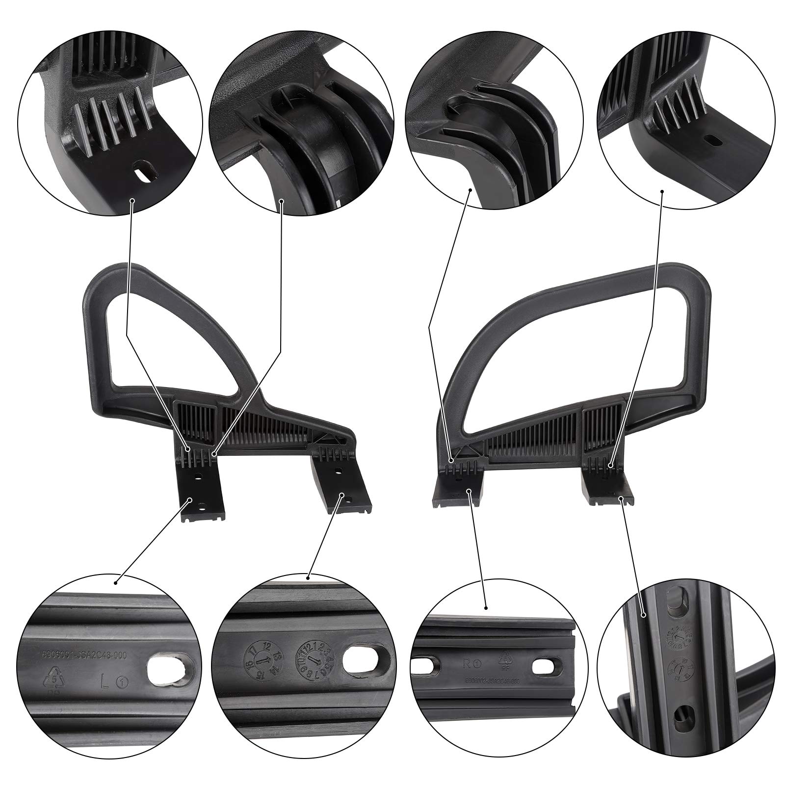 10L0L Golf Cart Arm Rest Hip Restraint for EZGO RXV 2008-2015, Driver and Passenger Side, OEM# 607532 607653, Left + Right 1 Pair
