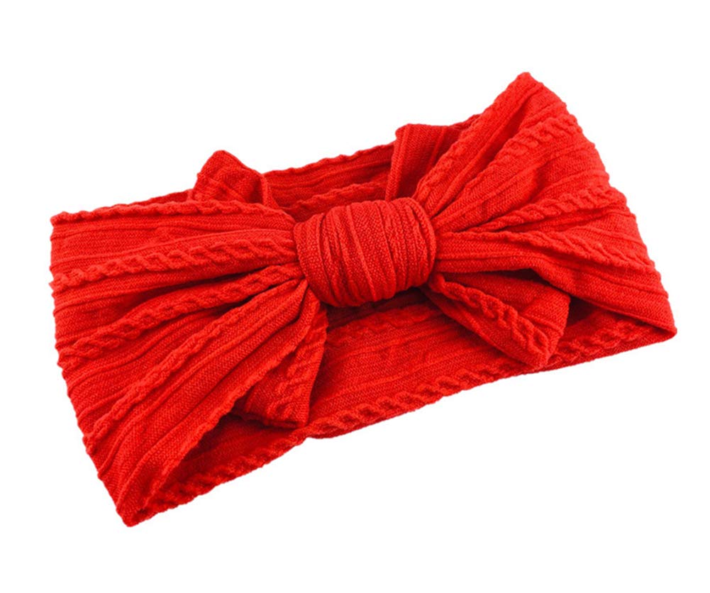 Baby Girl Bows Nylon Headbands Jacquard Design for Newborn Infant Toddler Little Girls (16-Pack)