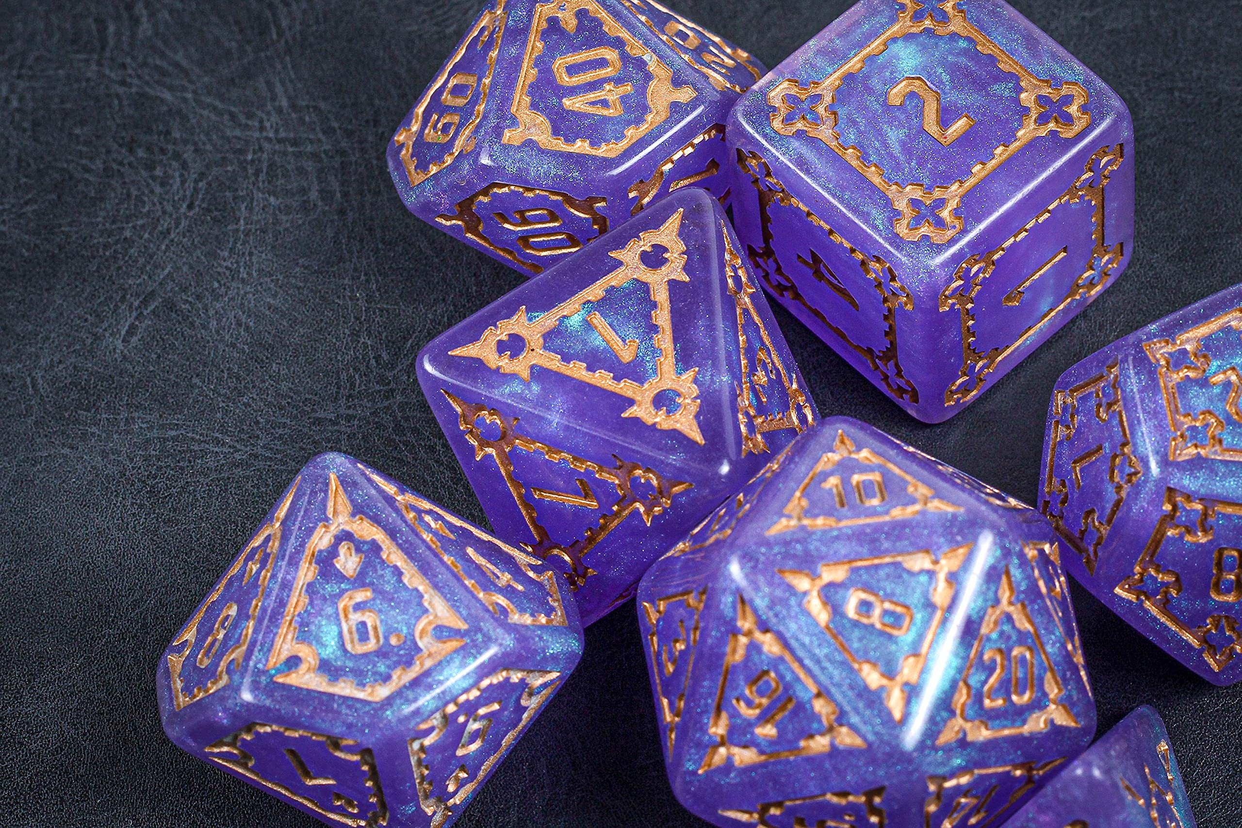 3DEGOS Jumbo Demon Queen DND Dice Set for Dungeons and Dragons Gifts, D&D, D and D, Pathfinder, Accessories, D20, Polyhedral, Resin Dice, Metal, Dice Tray, Tower, Bag, Box