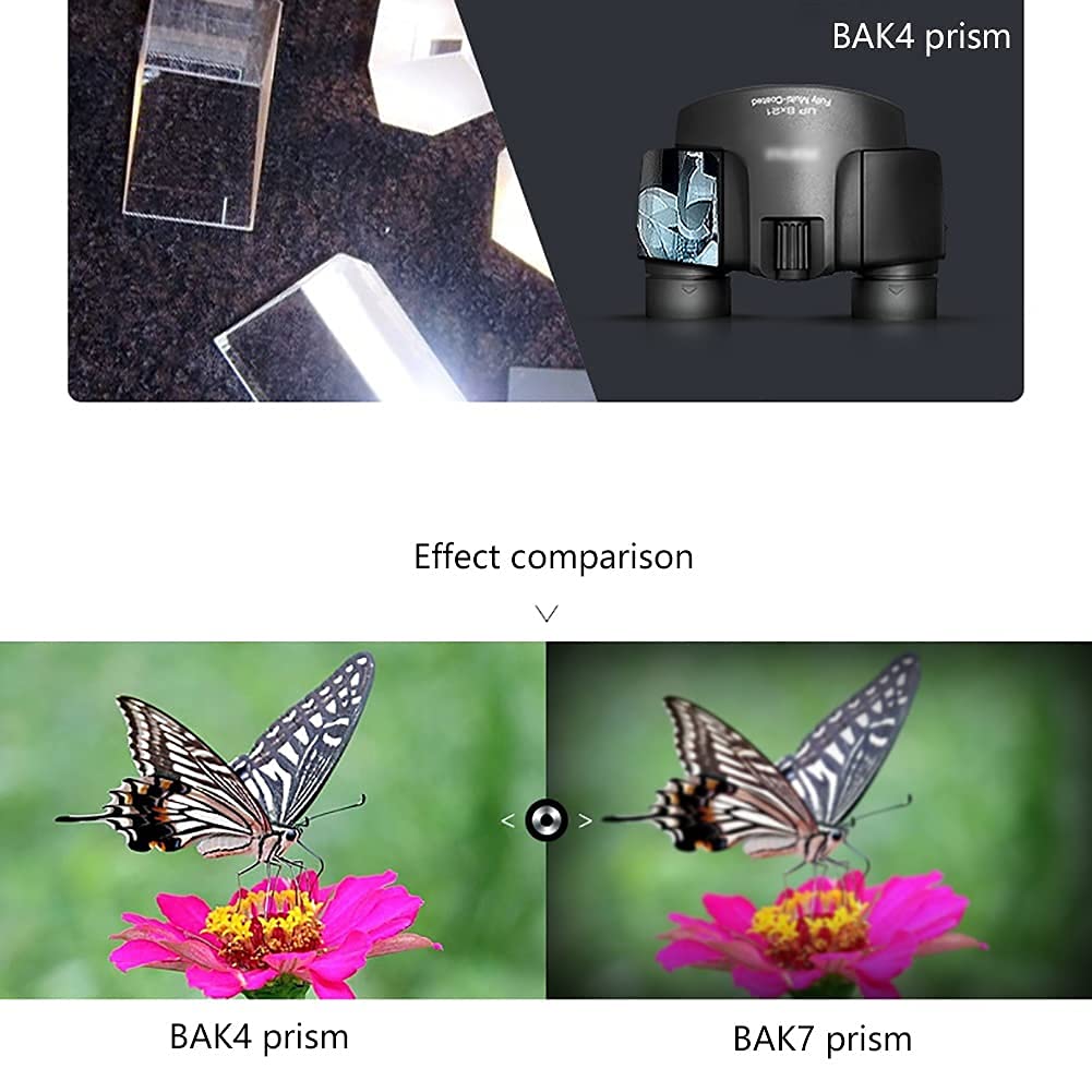 10x21 High-Resolution Compact Binoculars for Kids BAK-4 Prism FMC Lens for Bird Watching Outdoor Play Travel Handheld Telescope