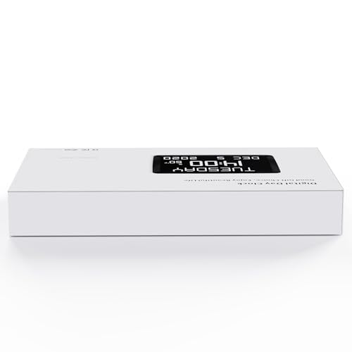 11.5โ Digital Wall Clock with Date,Time,Week,Indoor Temperature,3 Alarms,5 Dimmer,2 USB Chargers,Battery Backup,Snooze,12/24H for Elderly,Parents,Impaired Vision,Dementia,Memory Loss,Office,Bedroom