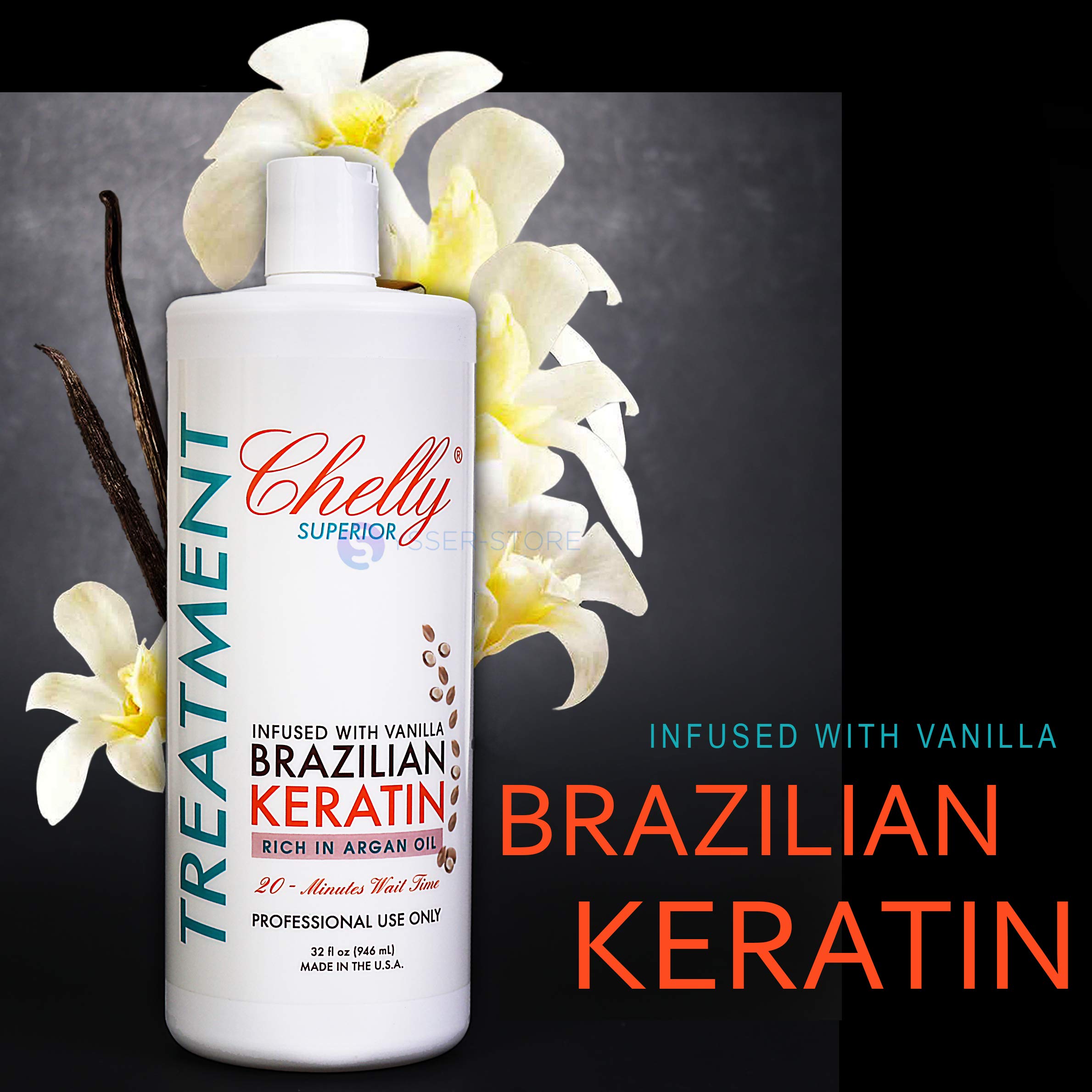 Chelly Superior Brazilian Keratin (Vanilla) 32 fl oz. & Clarifying Shampoo 16 fl. oz. COMBO
