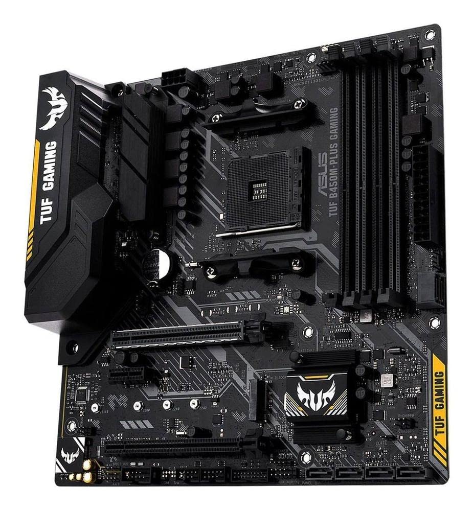 ASUS TUF B450M-Plus Gaming AMD Ryzen 2 AM4 DDR4 HDMI DVI-D M.2 mATX Motherboard