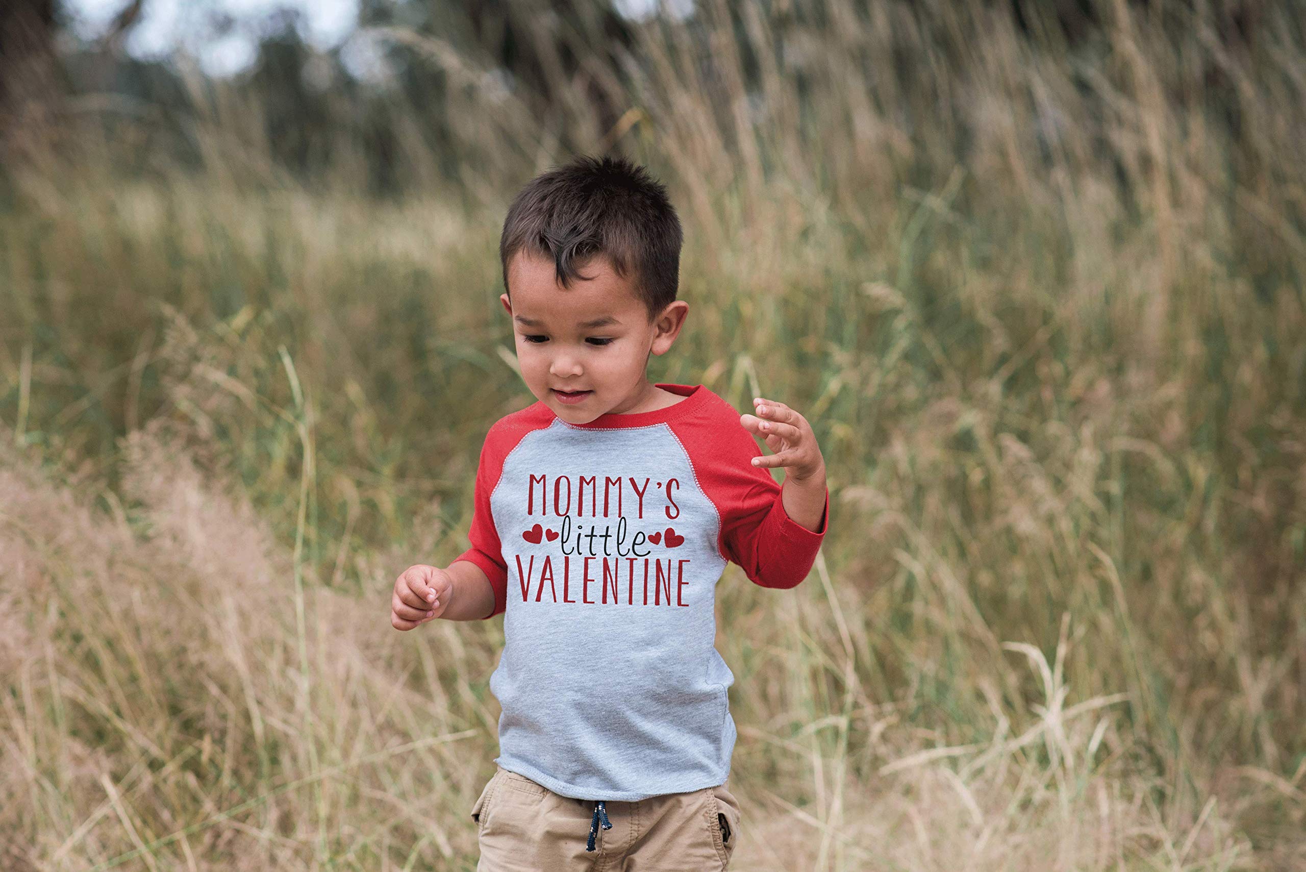 7 ate 9 Apparel Boy's Mommy's Little Valentine Baseball Shirt T-Shirt 18 Months Red