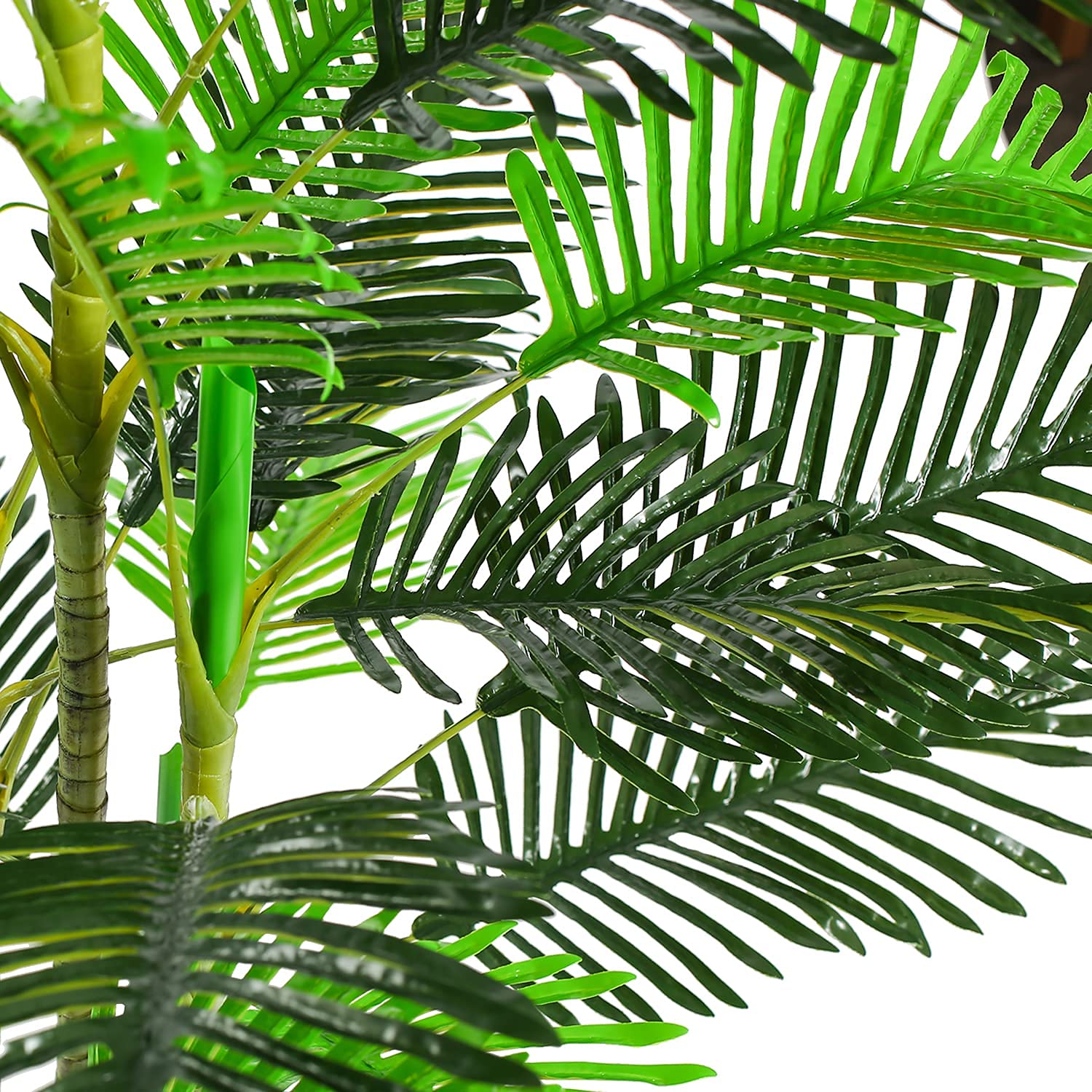 4.3 Feet Artificial Palm Plant Tree with 29 Trunks Faux Tree and Pot for Home Office Decoration…