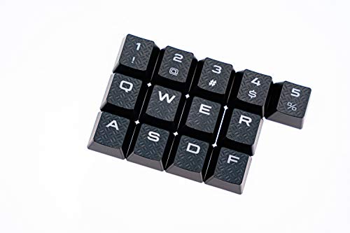 Cherry MX Key Switch FPS Backlit keycap Gray 13 Keys, Used for Corsair Gaming Keyboard! (Black)