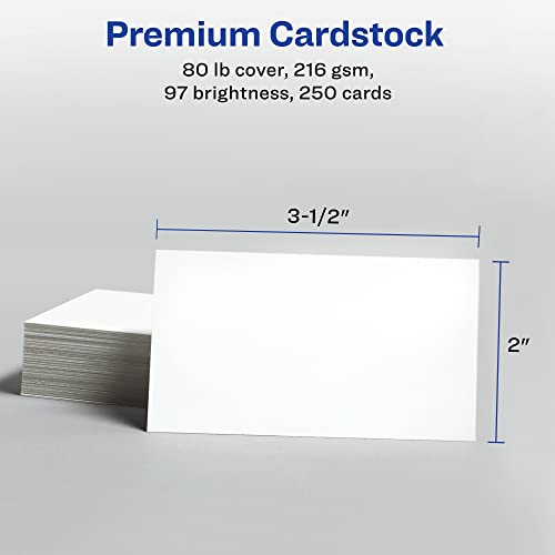 Avery Uncoated Business Cards for Laser Printers, 250 Cards per Pack, Case Pack of 5 (5371)