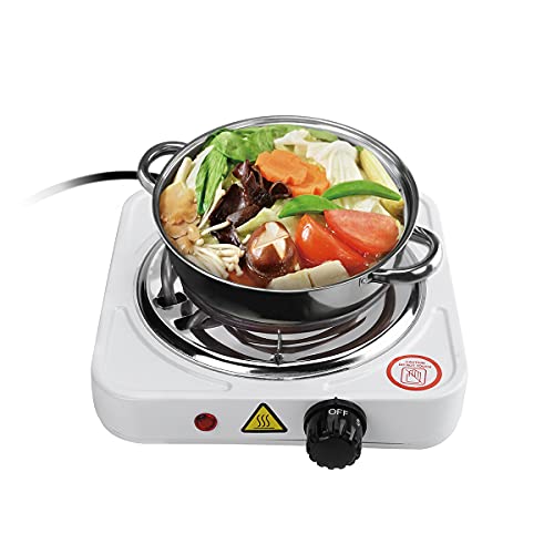 500W-1500W Portable Electric Single Burner Hot Plate Kitchen Stove Dorm Cooktop