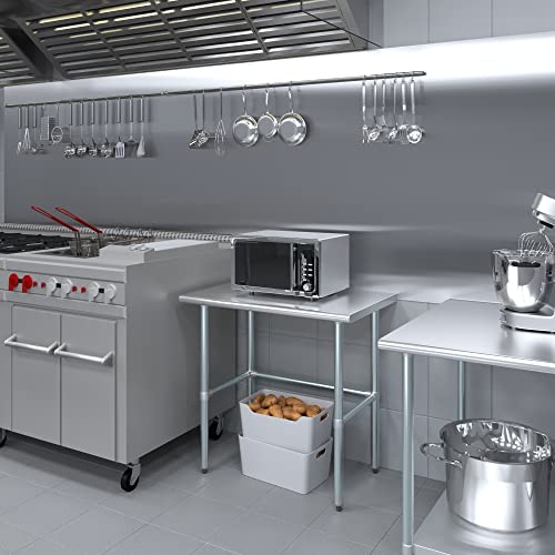 AmGood Stainless Steel Work Table Open Base | NSF Kitchen Island Food Prep | Laundry Garage Utility Bench (36" Long X 24" Deep)