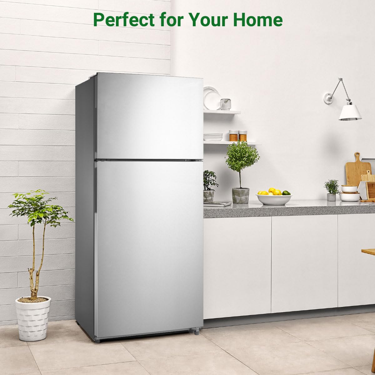 18 Cu. Ft. Full Size Refrigerator with freezer, 30" Top Freezer Refrigerator, Apartment Size Refrigerator with Reversible Door, Garage Ready Refrigerator Stainless Steel