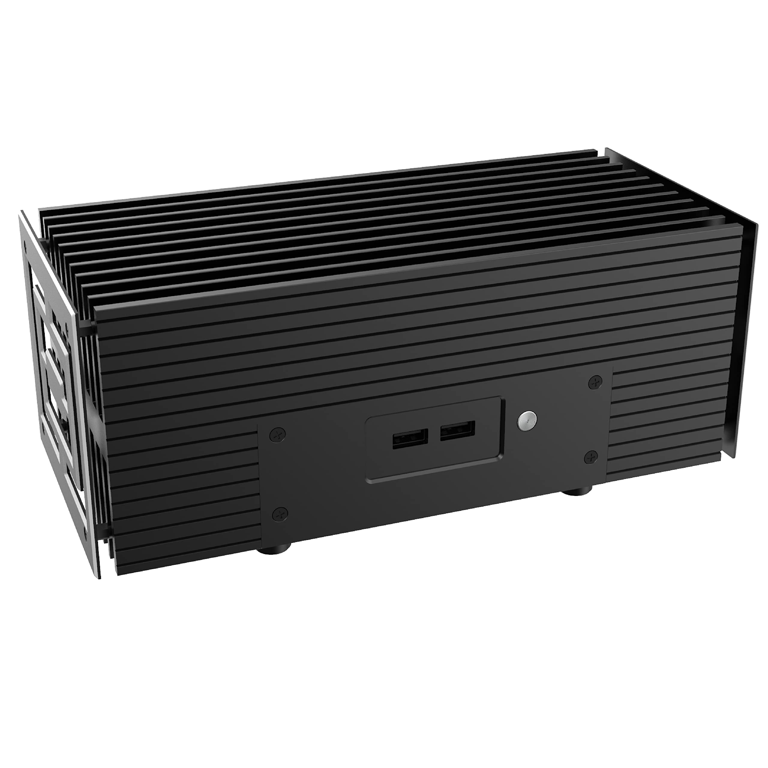 Akasa Turing TN, for Intel NUC 11 (Tiger Canyon), Pure Aluminum Fanless NUC Case, Internal M.2 SSD Heatsink, Support up to Four 4K Displays & 2.5" SSD/HDD, Small Computer Case, A-NUC68-M1B