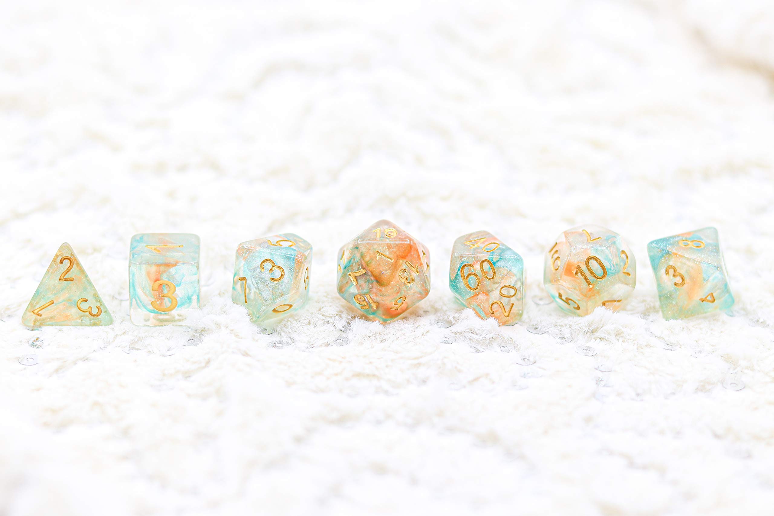 3DEGOS Spirt of Merlin Wizard DND Dice Set for Dungeons and Dragons Gifts, D&D, D and D, Pathfinder, Accessories, D20, Polyhedral, Resin Dice, Metal, Dice Tray, Tower, Bag, Box