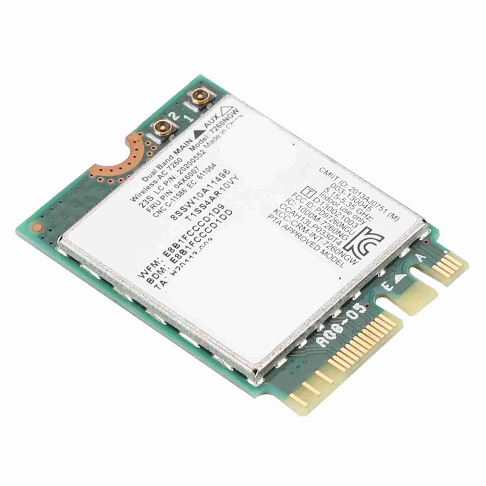 ASHATA 2.4G 5G Network Card for Intel 7260 AC 867Mbps NGFF M2 WiFi Card Laptop Network Adapter for ThinkPad T440 T440S T440P X230S X240 X240S L440 W540 etc