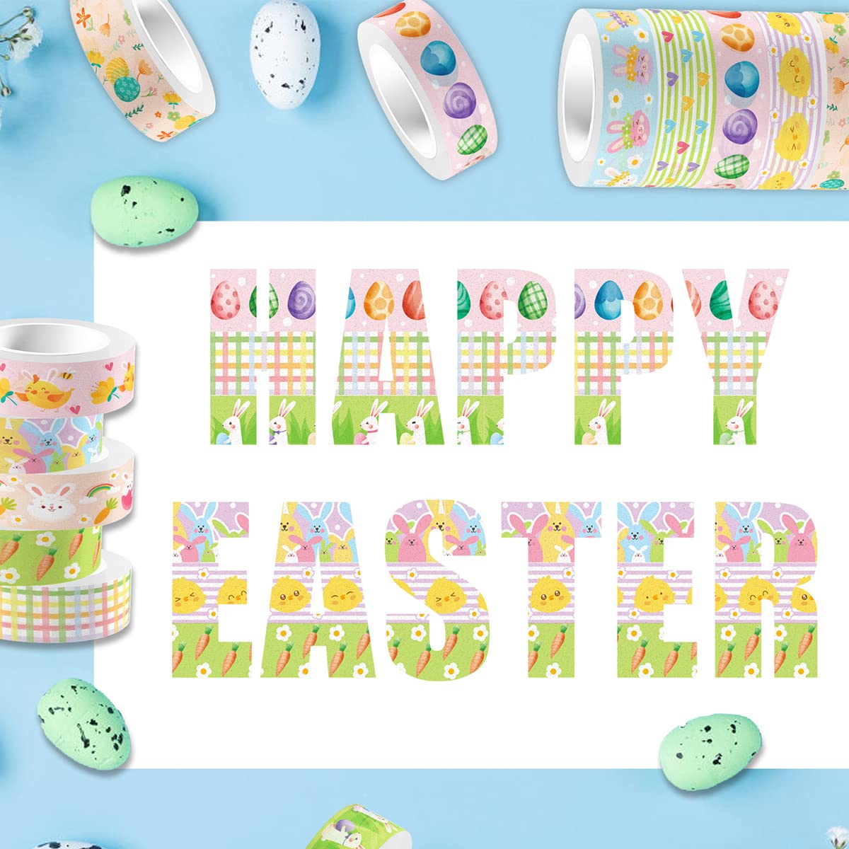12 Rolls Back to School Ruler Paintbrush Pattern Washi Masking Tape Back to School Decorative Paper Stickers for Kids Scrapbook Gift Packing DIY Crafts