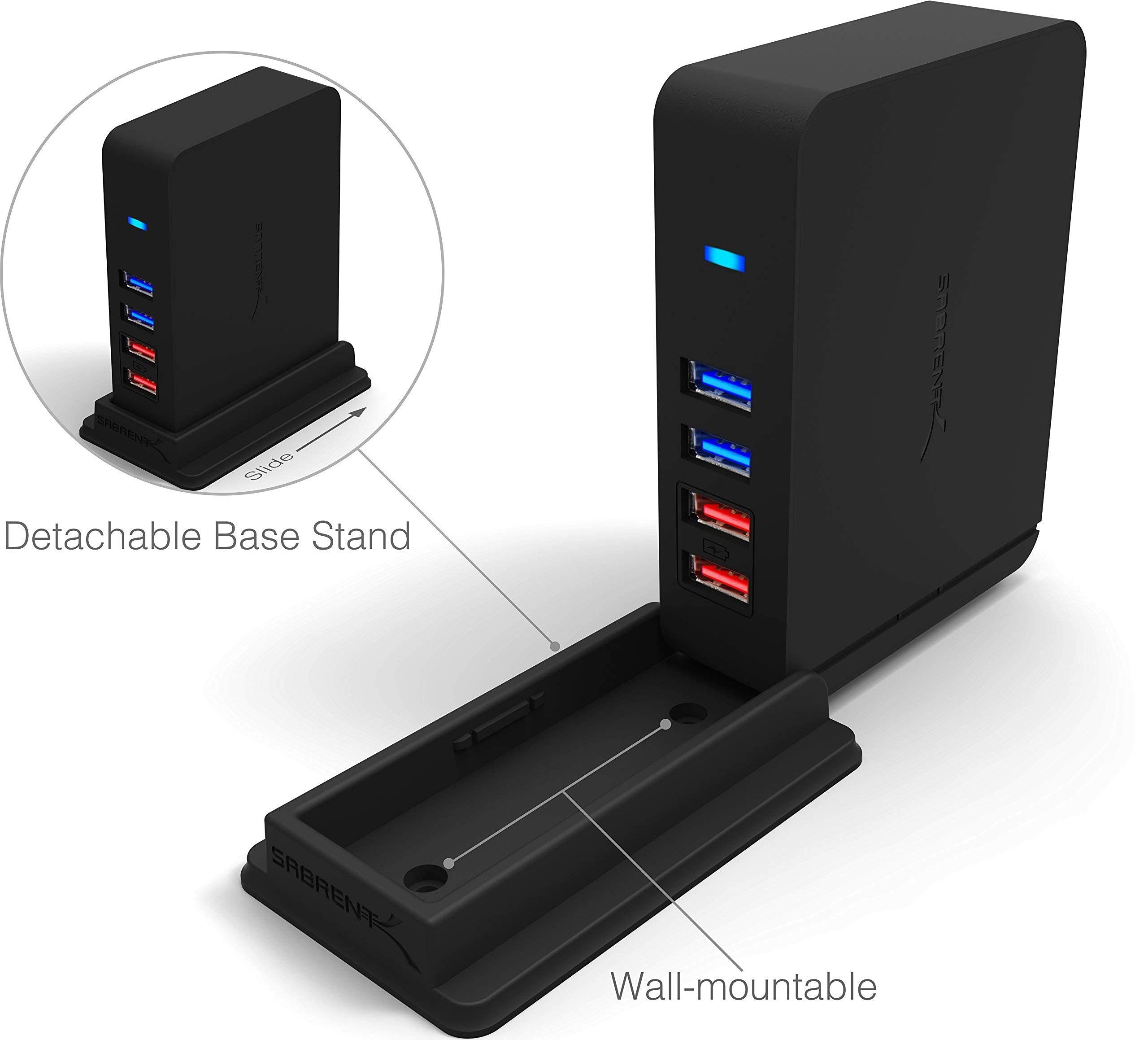 7 Port USB 3.0 HUB + 2 Charging Ports with 12V/4A Power Adapter + USB 3.0 4 Bay 2.5β Hard Drive/SSD Docking Station with Fan