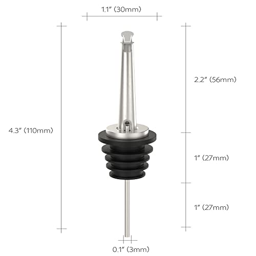 Axe Sickle 6 Pcs Oil Spout Liquor Pourers Bottle Spout Speed Pourer Olive Oil and Vinegar Stopper Spout for About 3/4" Bottle Mouth, with Flip Top