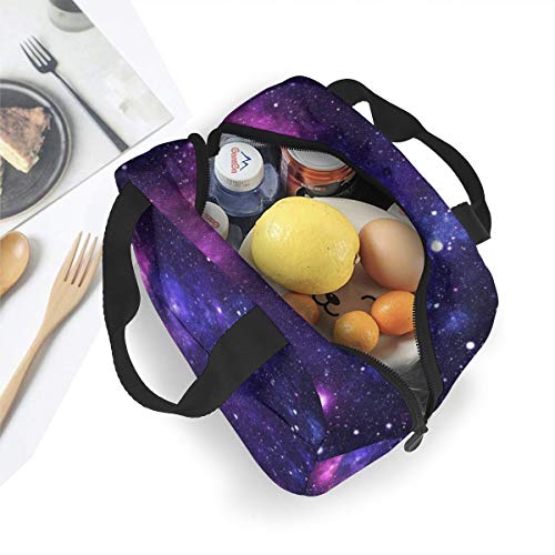 BLUBLU Galaxy Portable Lunch Bag Insulated Cooler Tote Box for Travel/Picnic/Work