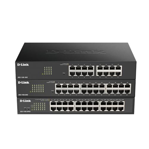 D-Link 24-Port Gigabit Smart Managed Switch | Web Managed | Cable Diagnostics | NDAA Compliant - (DGS-1100-24V2)