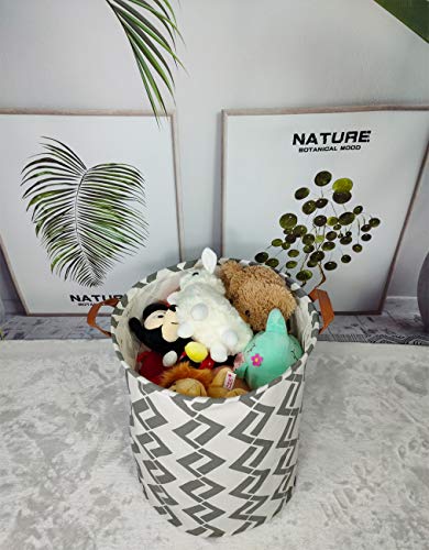 ASKETAM Fabric Laundry Basket Canvas Laundry Hamper for Dirty Clothes Toy Organizer Kid Nursery Room Decor Basket(Double seven)