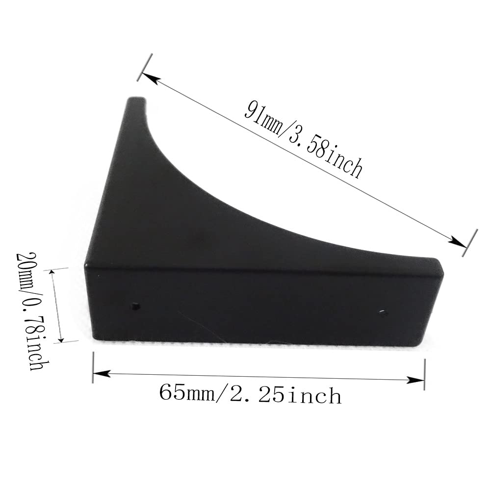 Corner Guard,glrovazas 4 Pcs Decorative Desk Box Corner Protector Desk Case Edge Cover Safety Guard Furniture Corner Bumpers Thickened Hardware for Jewrlry Box Cabinet(Black)