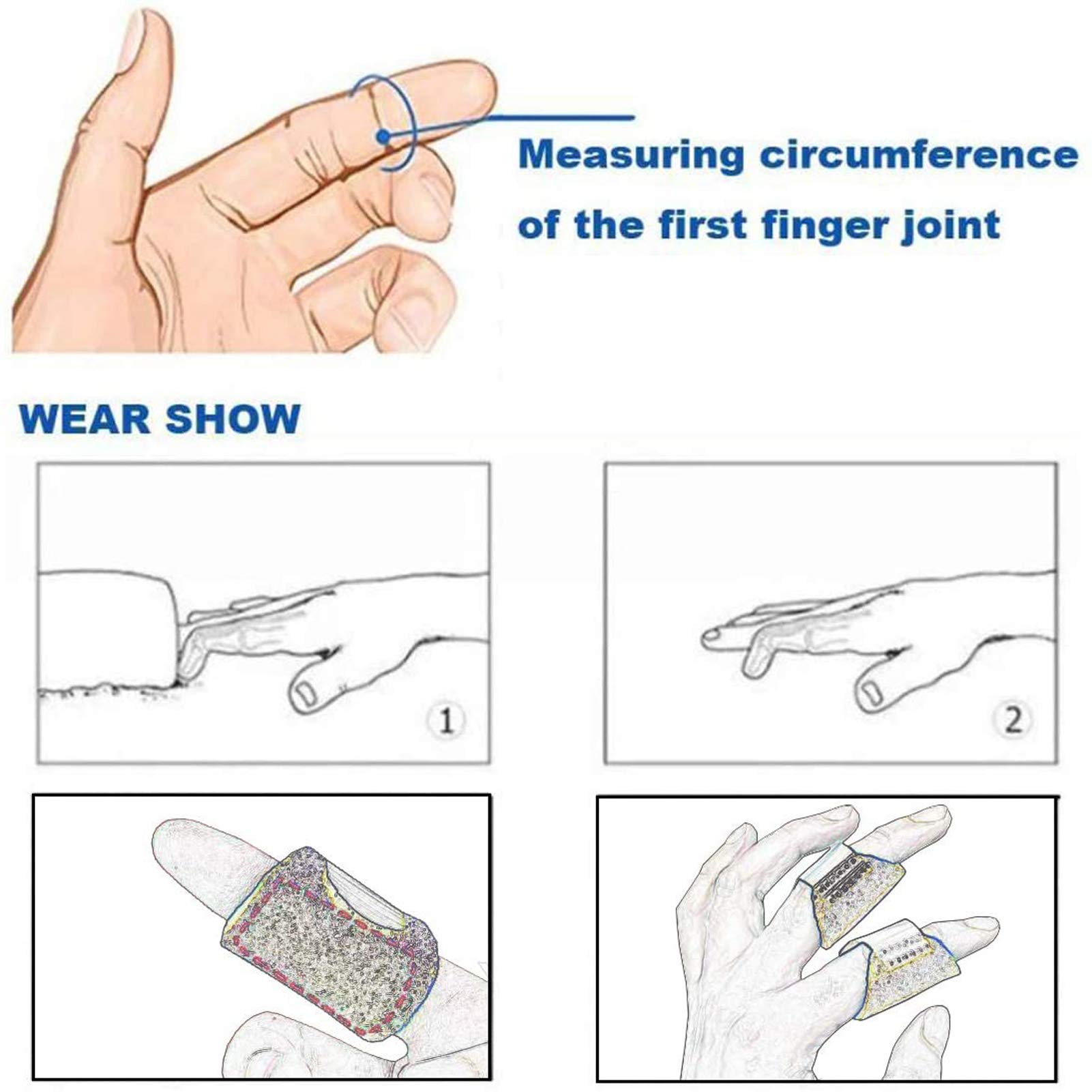2 Pack Trigger Small Finger Splints with Aluminium Support, Mallet Pinky Finger, Little Finger Support Protector for Broken Pinky Finger, Trigger Finger, Arthritis Pain, Sport Injuries