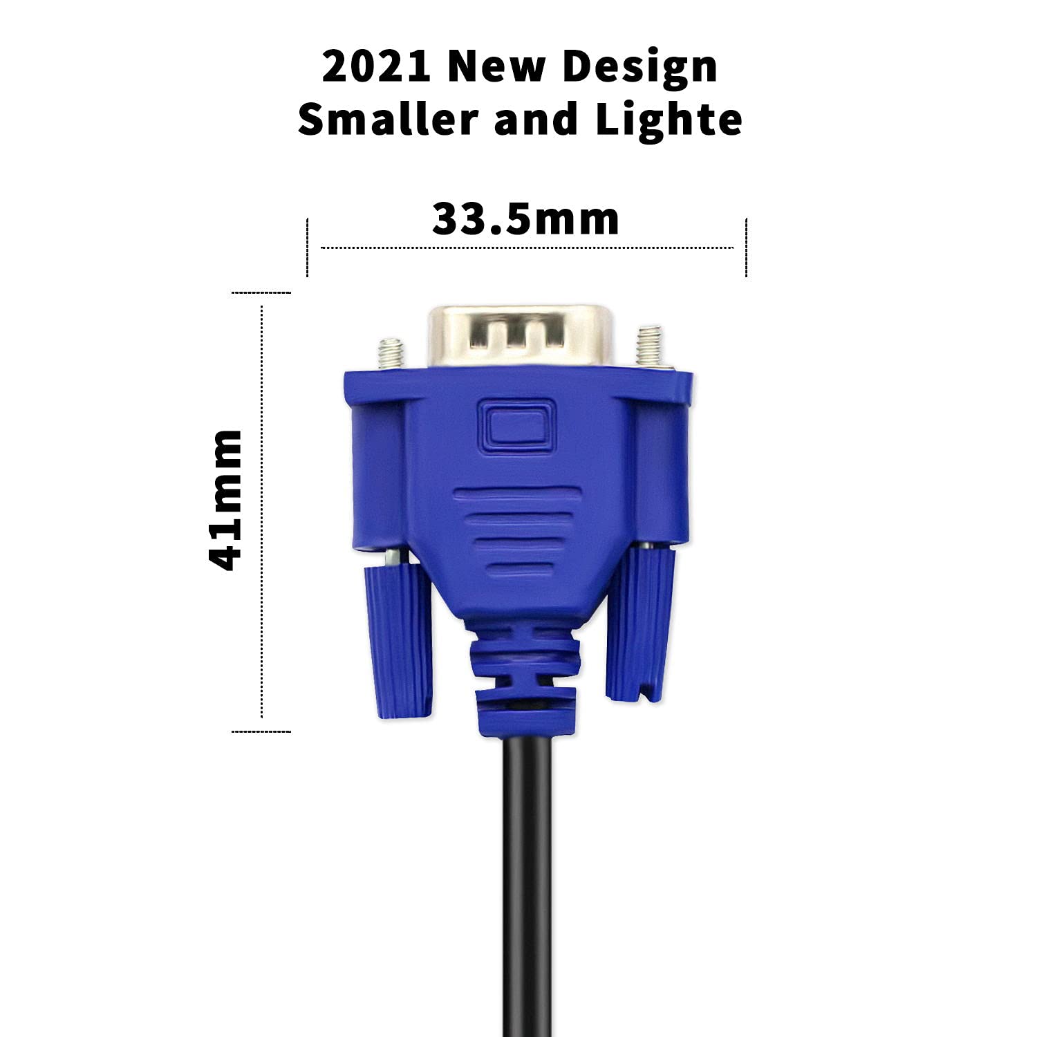 DaFuRui 3Pack VGA to VGA Cable,10Ft HD15 VGA Male to Male Cable for TV Computer VGA Monitor Cable with Blue Connector