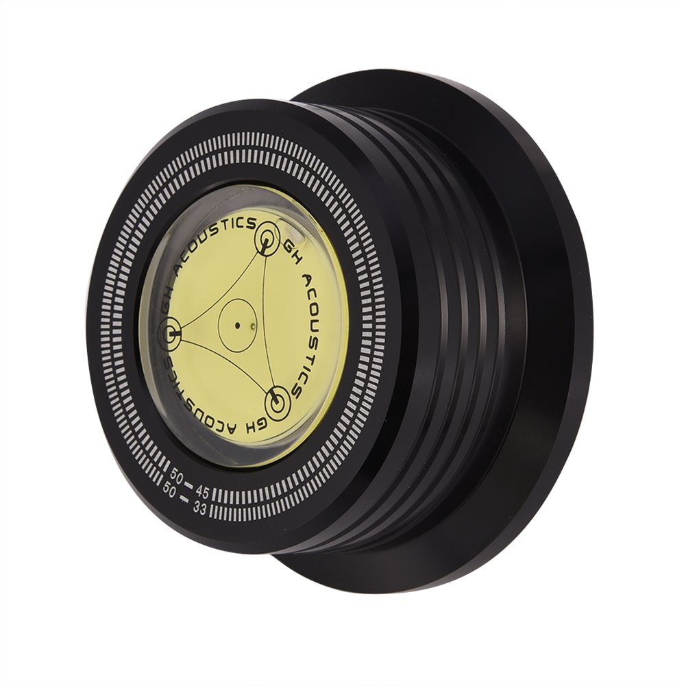 3 in 1 Record Clamp Record Weight Stabilizer - 50Hz Turntable Disc Record Stabilizer Clamp with Bubble Level for LP Record Player, Great Record Stabilizer for LP Record