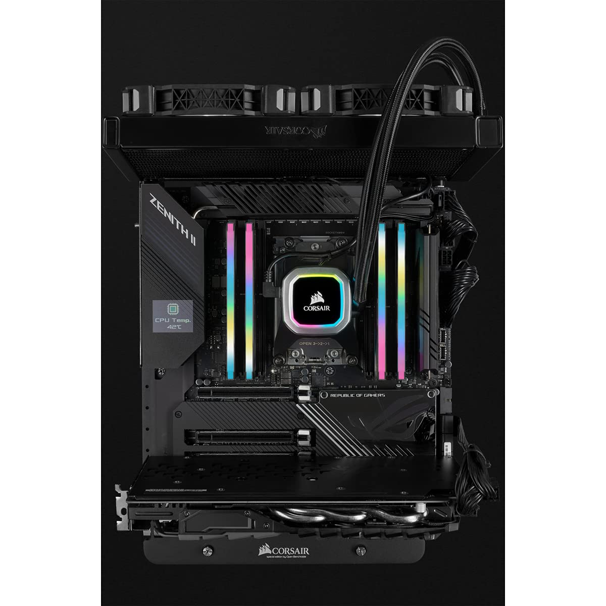 CORSAIR VENGEANCE RGB PRO SL 64GB (4x16GB) DDR4 3600 (PC4-28800) C18 1.35V Desktop Memory - Black
