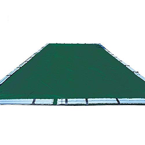 12-Year 16 x 32 Foot Rectangle Pool Winter Cover with Left Step Section