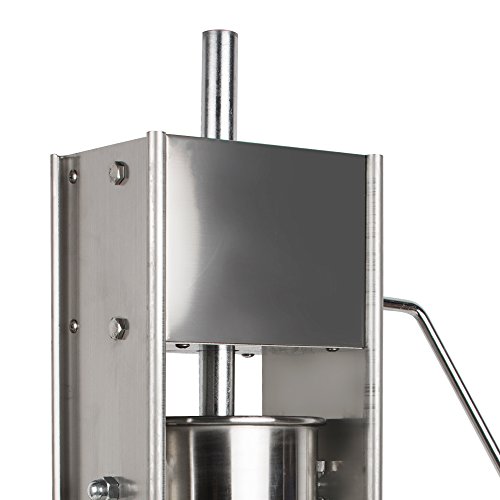 5L Stainless Steel Commercial Manual Spanish Churro Maker Machine, Heavy Duty Churros Machine with 4 Nozzles for Home Restaurants Bakeries Use
