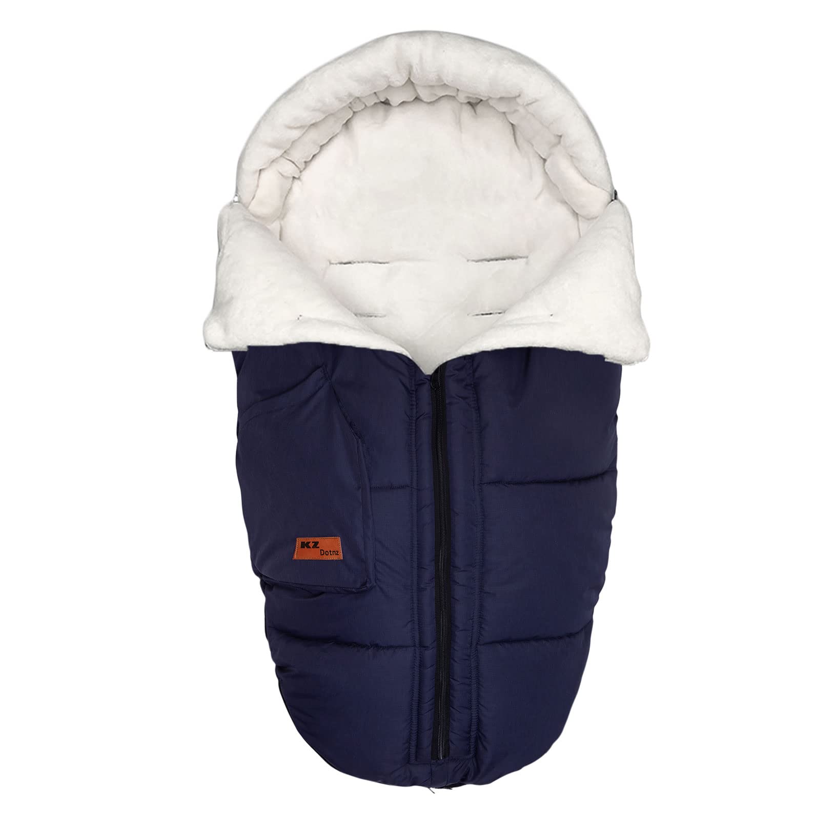 KZ Dotnz Universal Footmuff for Stroller with Adjustable Side Central and Botton zips, Stroller Footmuff with Soft Hood, Waterproof Warm Outdoor Baby Stroller Bunting Bag/Stroller Accessories