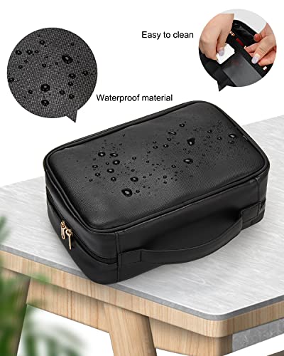 Chomeiu Lipstick Organizer, Lip Gloss Holder Detachable 60 Slots 3 Layer Lipstick Storage Case for Makeup Artists Travel Portable Cosmetic Bag Large Capacity with Waterproof PU Leather and Lining