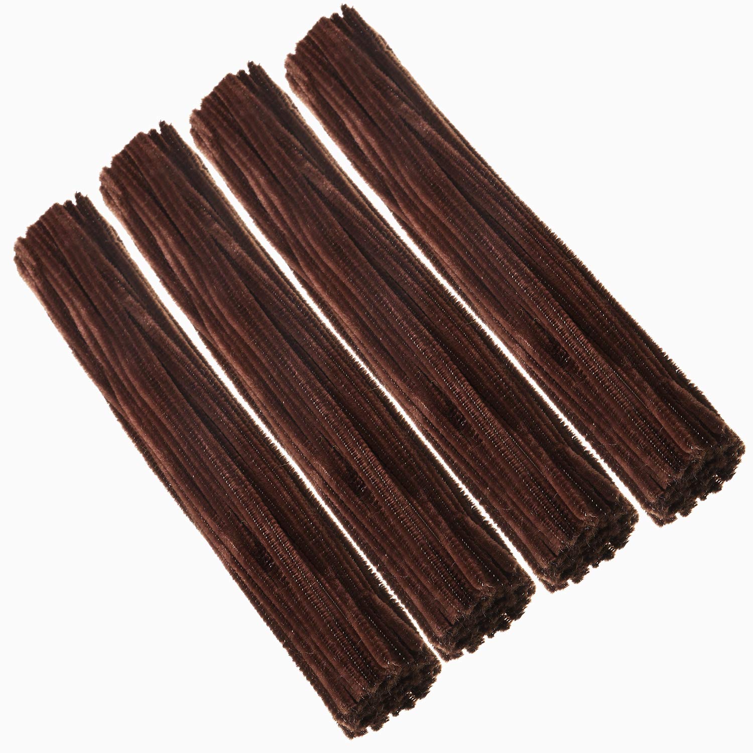 400 Pieces Pipe Cleaners Jumbo Chenille Stem Fluffy Chenille Stem for DIY Art Craft (Red)