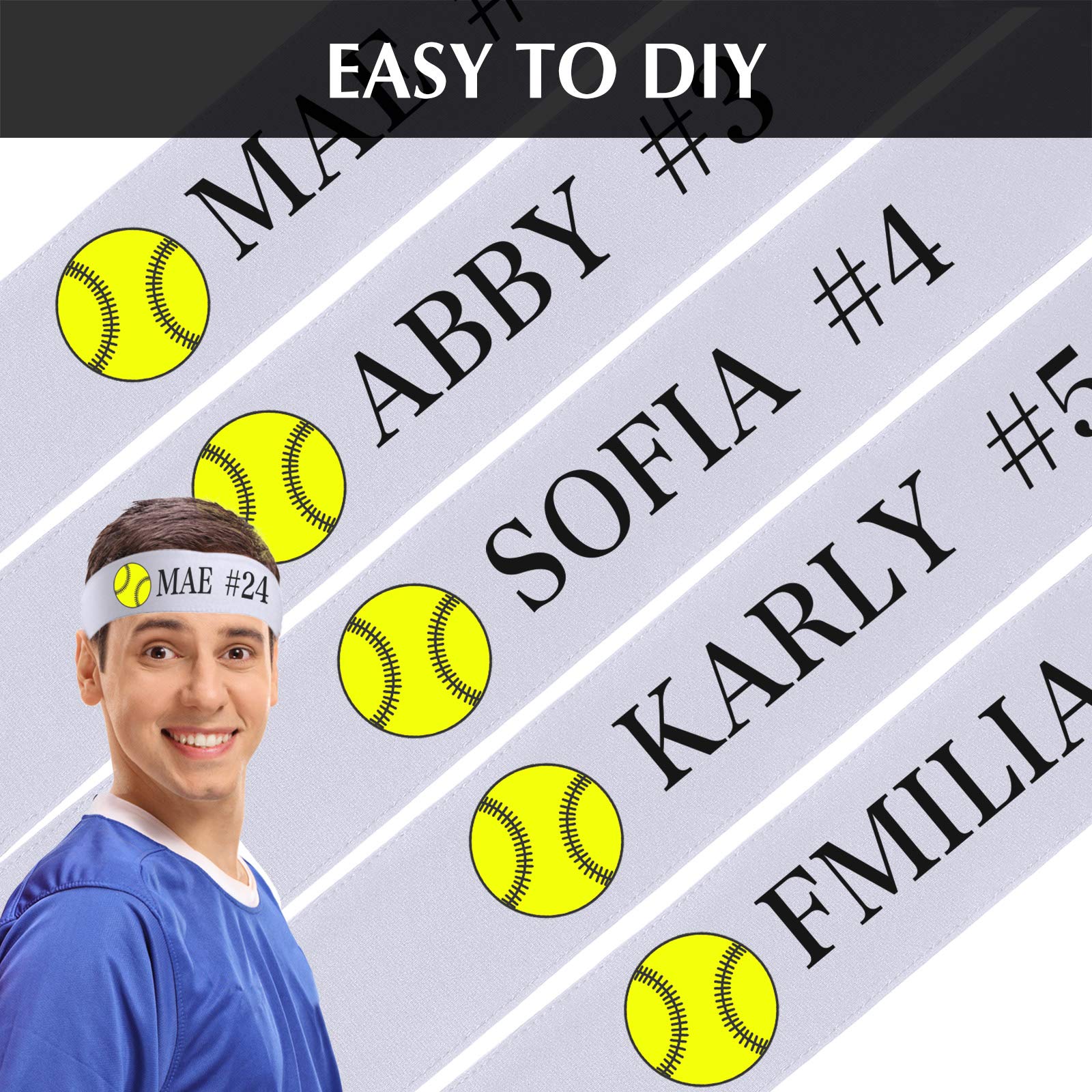 12 Pieces Unisex Dry Head Band for Sports - Basketball, Running, Tennis, Karate, Athletics (White)