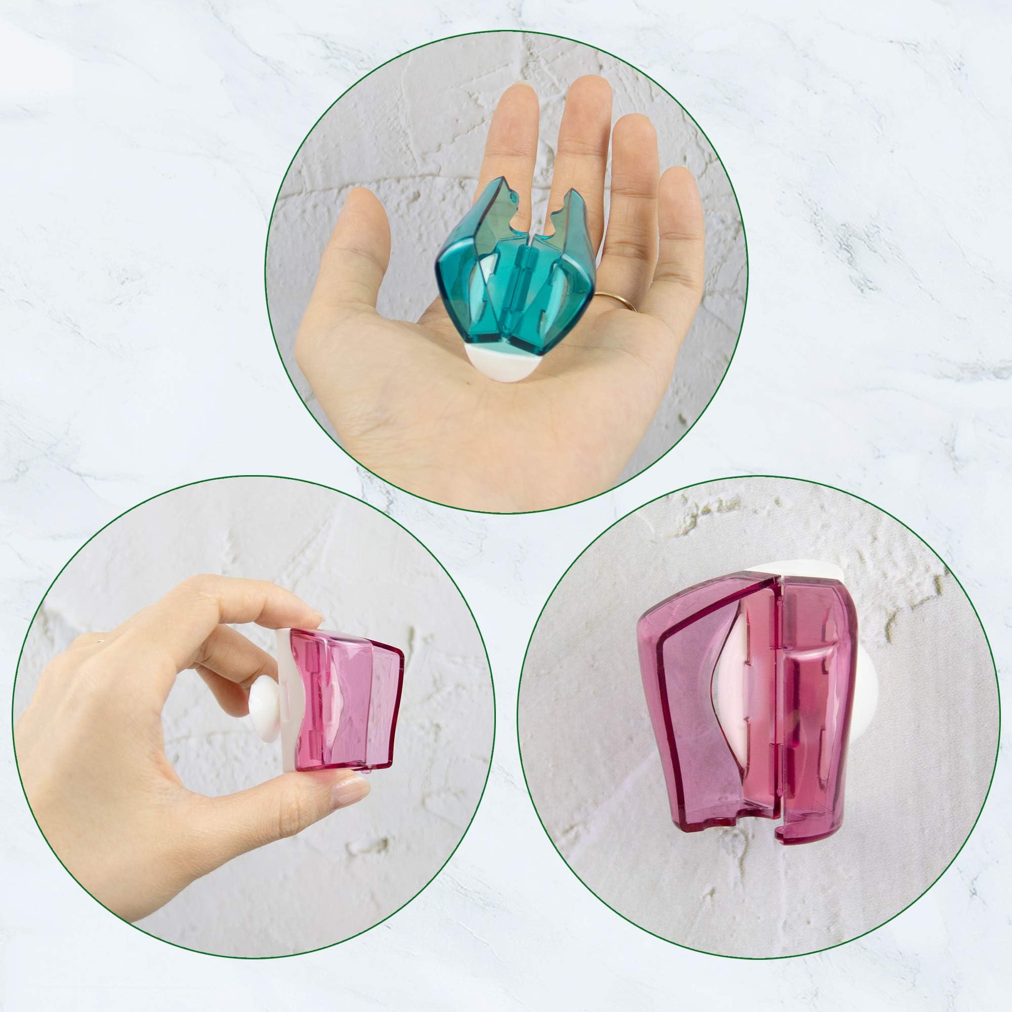 AUEAR, 3 Pack Toothbrush Head Covers with Suction Cup Anti Dust Wall Mirror Toothbrushes Holder Protective Case for Bathroom Home Travel Outdoor & Camping