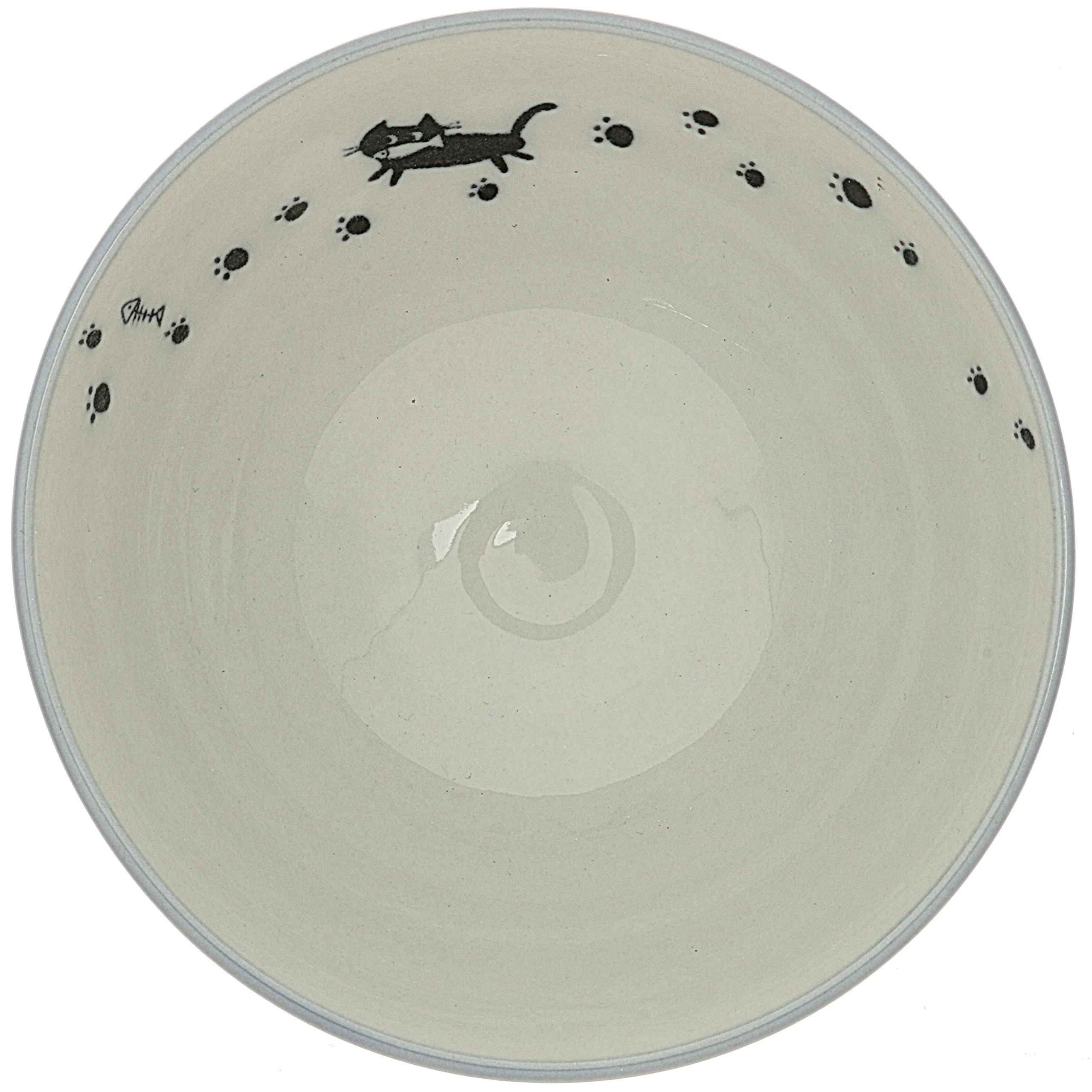 2 Pc Japanese Grey Crackle Baclk Cats Rice Bowl Set Includes 2 Bowls