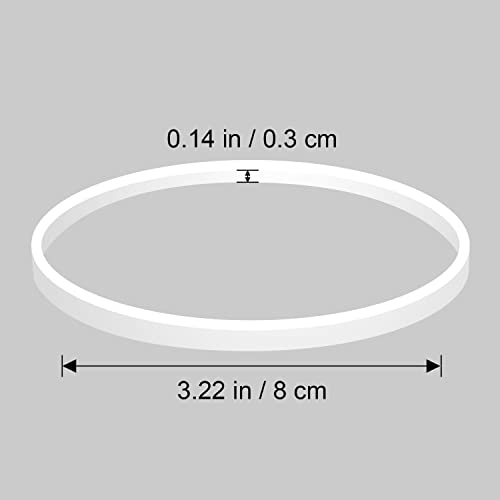5 Packs Gaskets 3.22 Inch for Ninja Rubber Gasket Replacement Parts Seal O-Ring White for Ninja Single Serve Blender Blade 6 Fin Compatible with Nutri Ninja Professional 1100w BL660 1500 watt BL770
