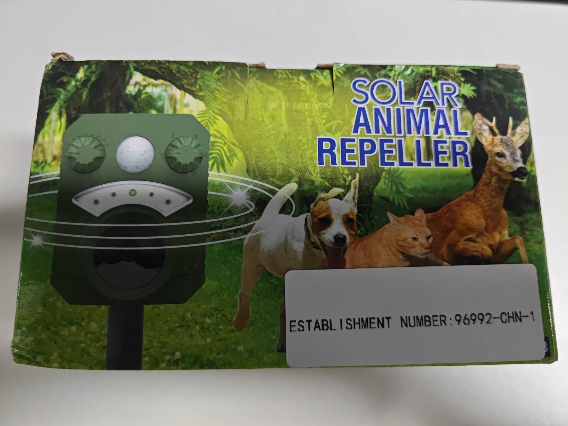 2 Pack Upgraded Ultrasonic Animal Repeller Outdoor,Cat Repellent Outdoor Solar Animal Repeller with Motion Sensor Deer Repellent Devices to Scare Away Squirrel Rabbit Raccoon Skunk Repellent for Yard
