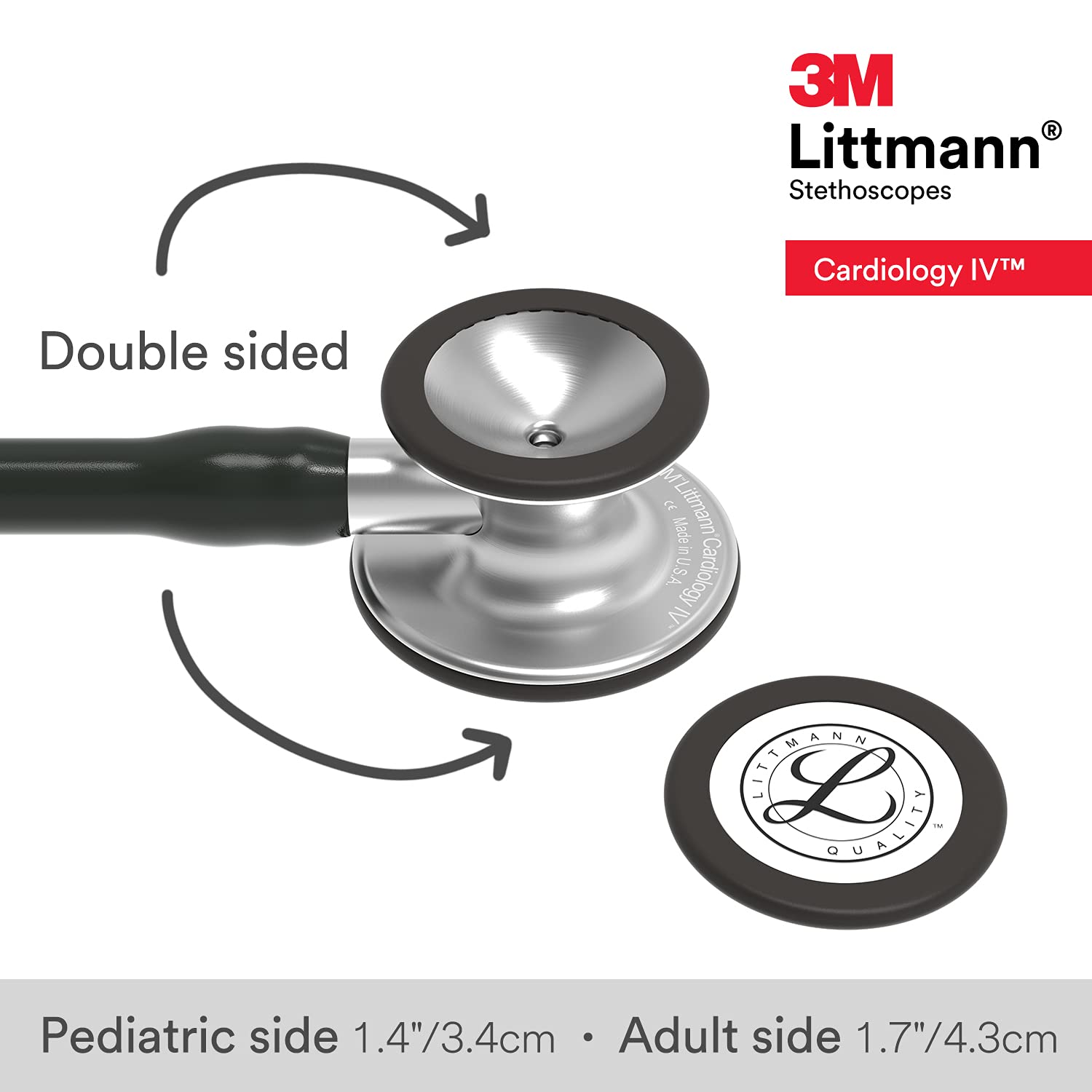 3M Littmann Cardiology IV Diagnostic Stethoscope, 6155, More Than 2X as Loud*, Weighs Less**, Stainless Steel Chestpiece, 27" Hunter Green Tube