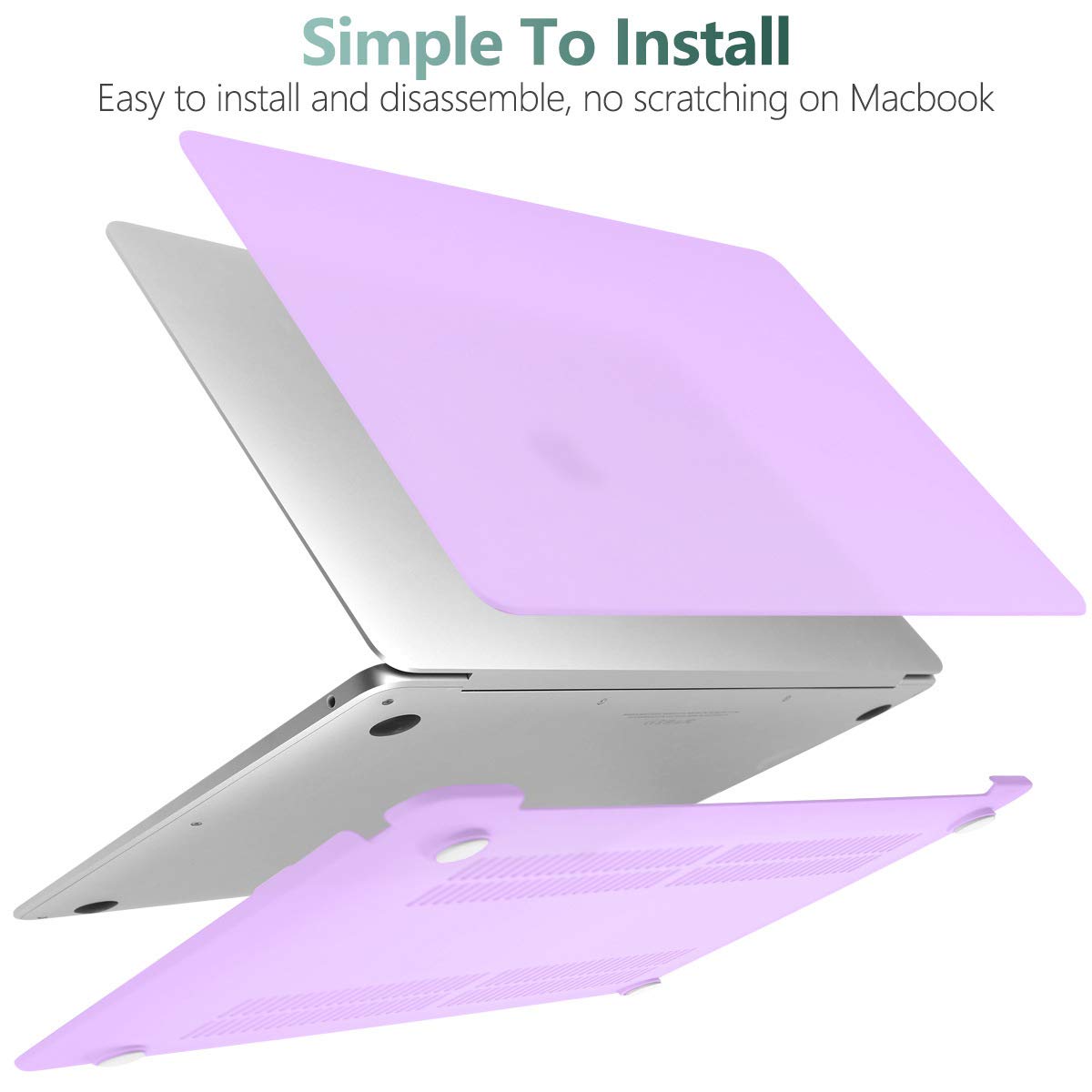 Batianda Hard Case for 2022 MacBook Pro 13-inch M2 M1 Chip A2338 A2289/A2251 2020 Rubberized Hard Shell Case Cover+Keyboard Cover + Screen Protector for New Mac Pro 13 Inch Touch Bar, Matte Purple