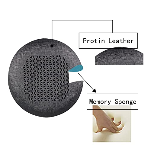 Aiivioll Replaceable Earmuffs Compatible with Duet BT,Duet Bluetooth Wireless Ear Pads Headphones Ear Pads Protein PU Leather Earpads Repair Parts(Black)