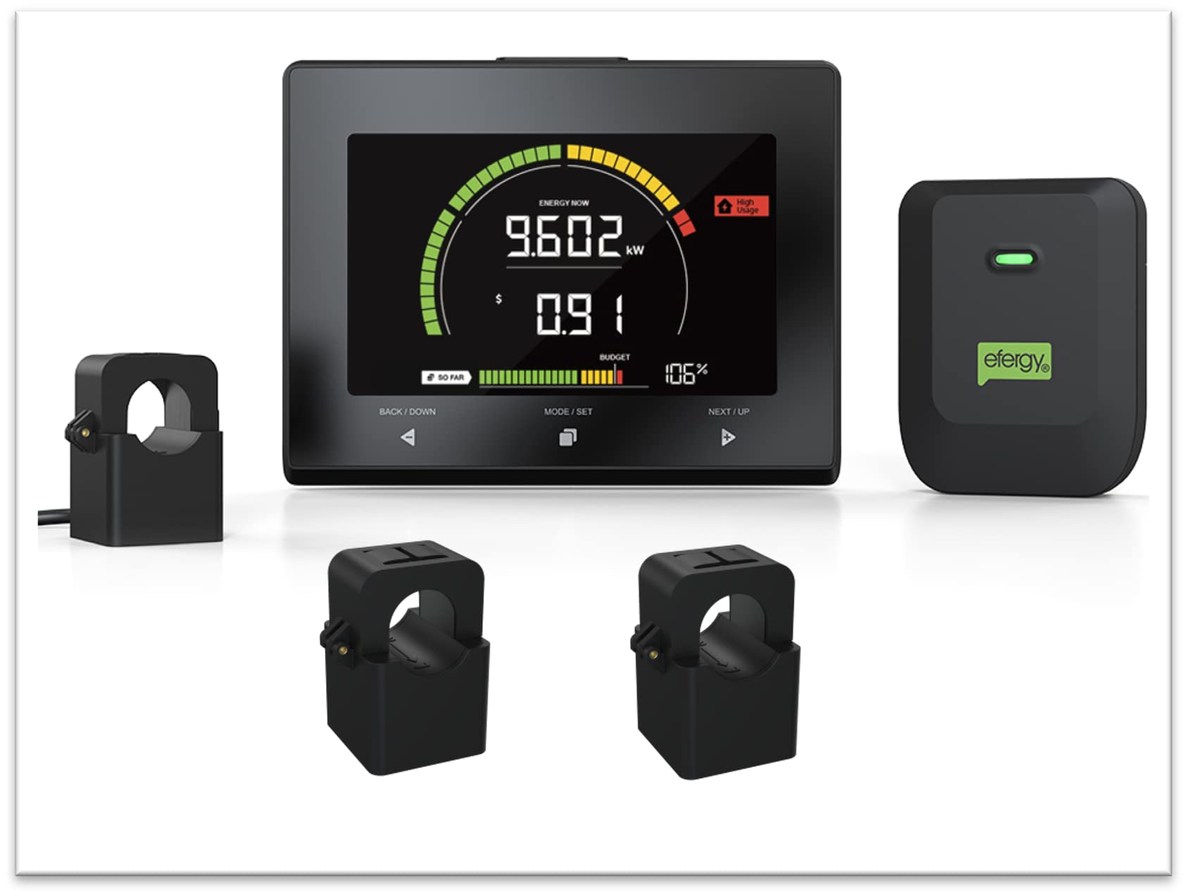 efergy E-Max Display Kit - 3 Phase No Wi-Fi Required. Easy Install. Download Data from Monitor