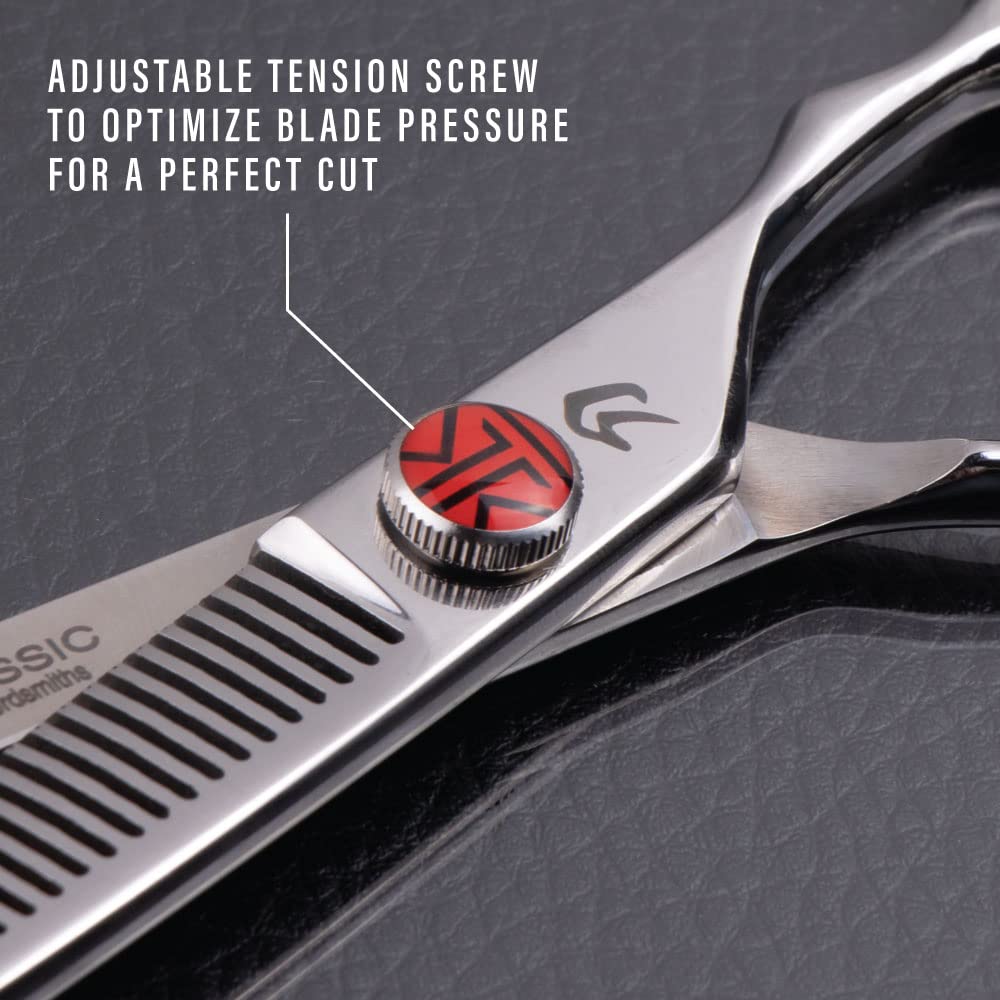 Katana Classic Professional 6.5" Shear Set by Tokko Shears, Premium 440C Japanese Steel Regular and Thinning Scissors for Barbers and Salon Professionals