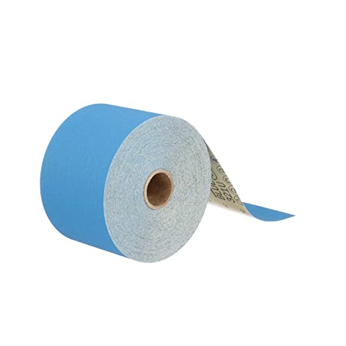 3M Stikit Blue Abrasive Sheet Roll, 36221, No Hole, 2-3/4 in x 30 yd, 180+ Grade, Automotive Sanding Roll Sandpaper for Coating Removal, Body Repair, Auto Sanding