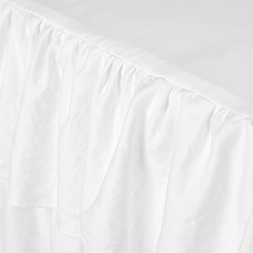 3 Tiered Ruffled Crib Skirt Baby Girl Nursery Bedding Dust Ruffle (3 Tiered White)…