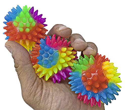 Bonka Bird Toys 3317 Pk3 Large Rainbow Spike Ball Foot Talon Bird Toys