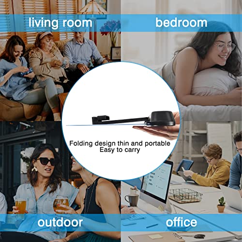 14 inch Phone Screen Magnifier with Bluetooth Speaker,Mobile Phone Screen Amplifier with 2-in-1 Foldable Stretch Stand Holder Portable 3D Screen Magnifying Glass for All Smartphones(Black)